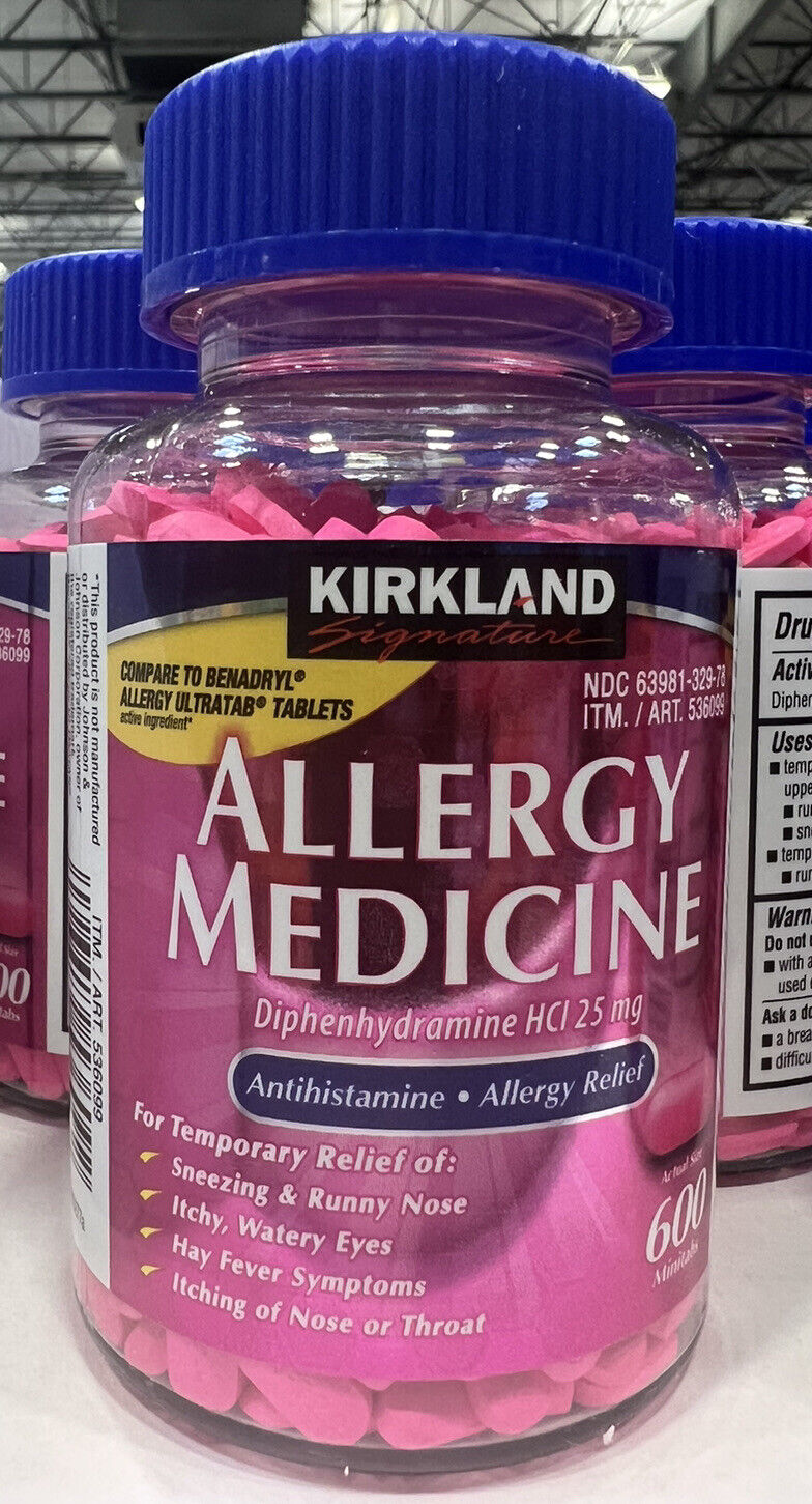 Viên chống dị ứng Kirkland Signature Allergy Medicine 25 mg 600 viên